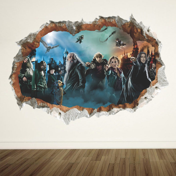 Poster Avec Vue Sur Poudlard Harry Potter Wingardium Leviosa